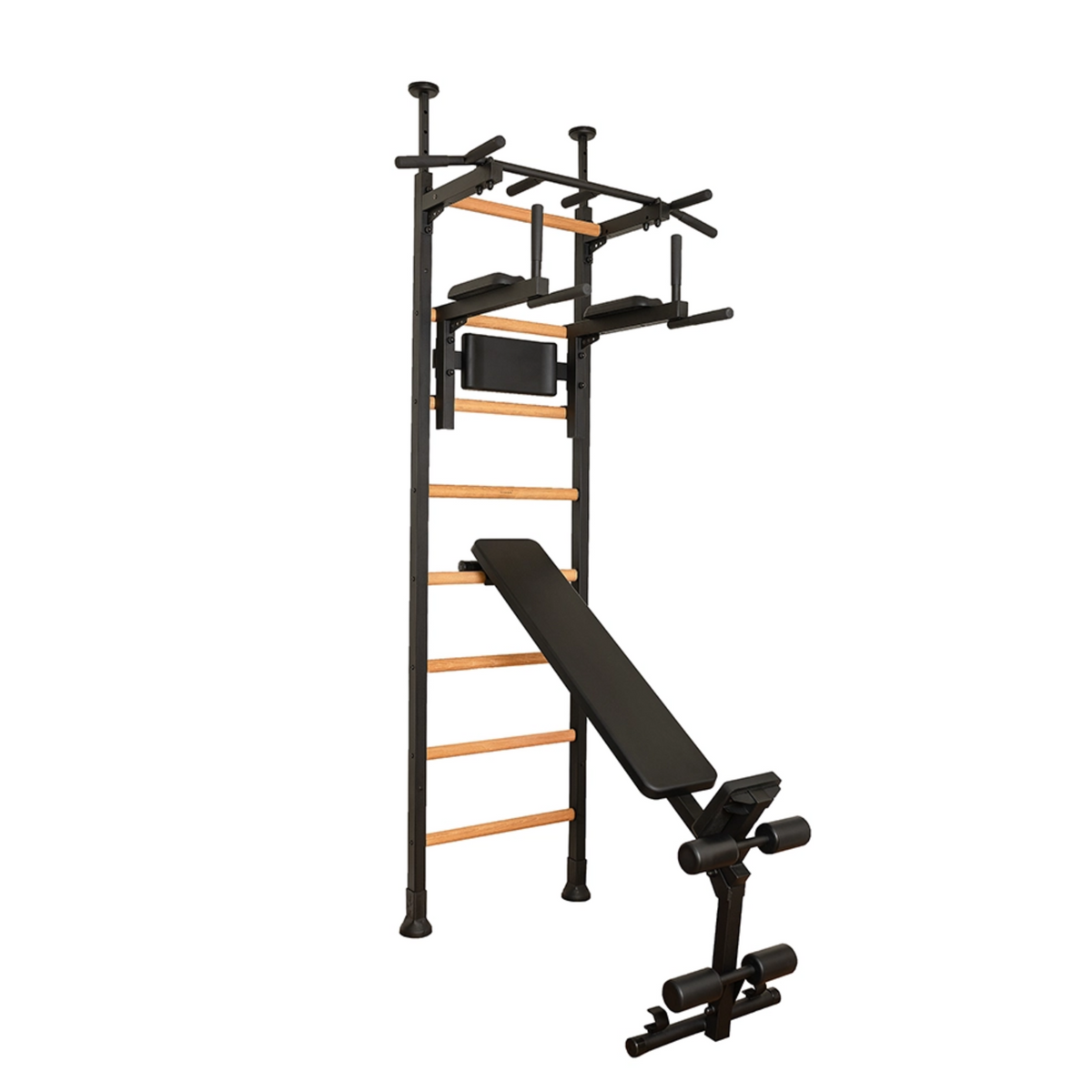 BenchK 523 Wall Bars with Pull-up Bar, Dip Bar & Workout Bench — Pique ...